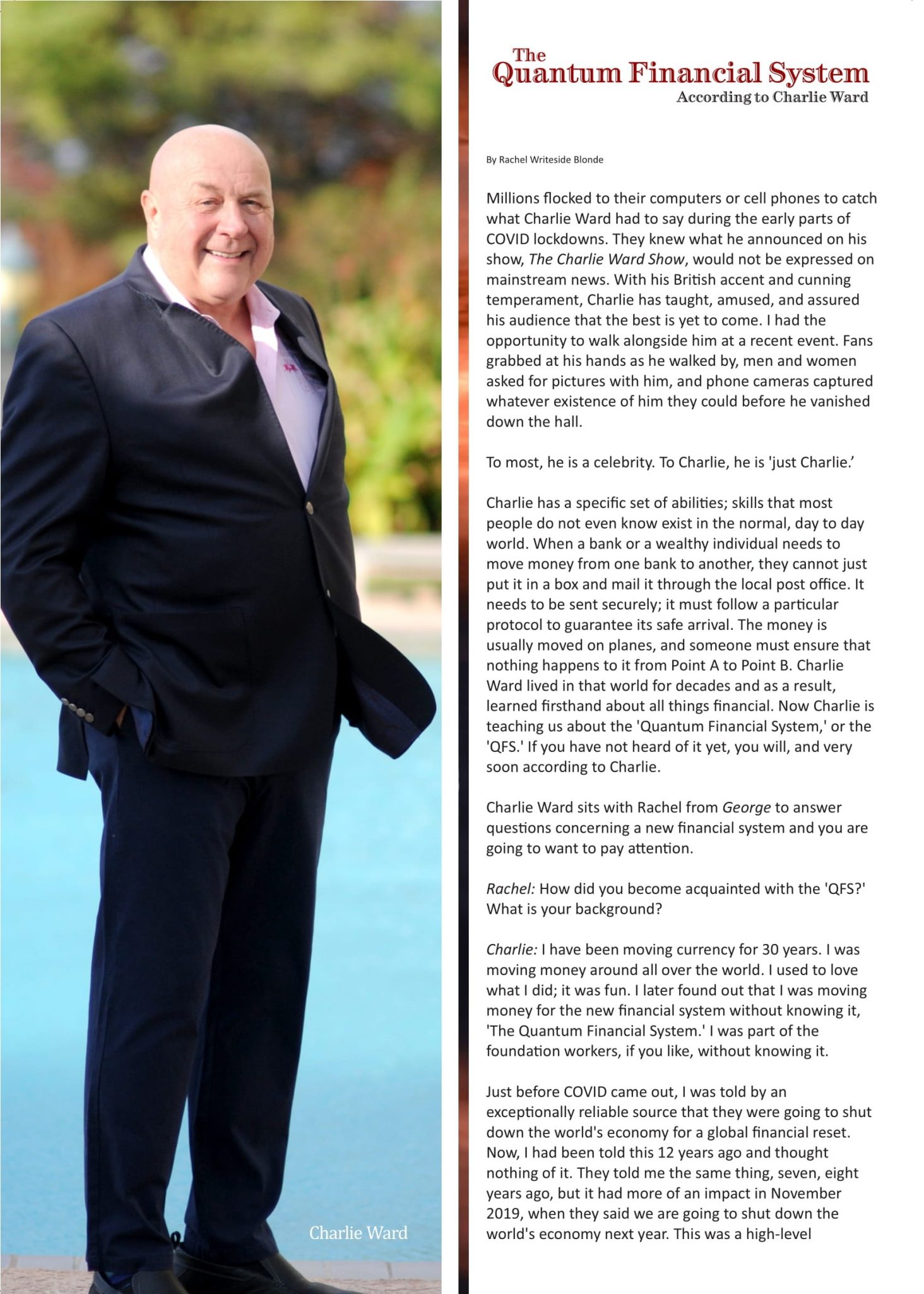 The Quantum Financial System According to Charlie Ward | George Magazine