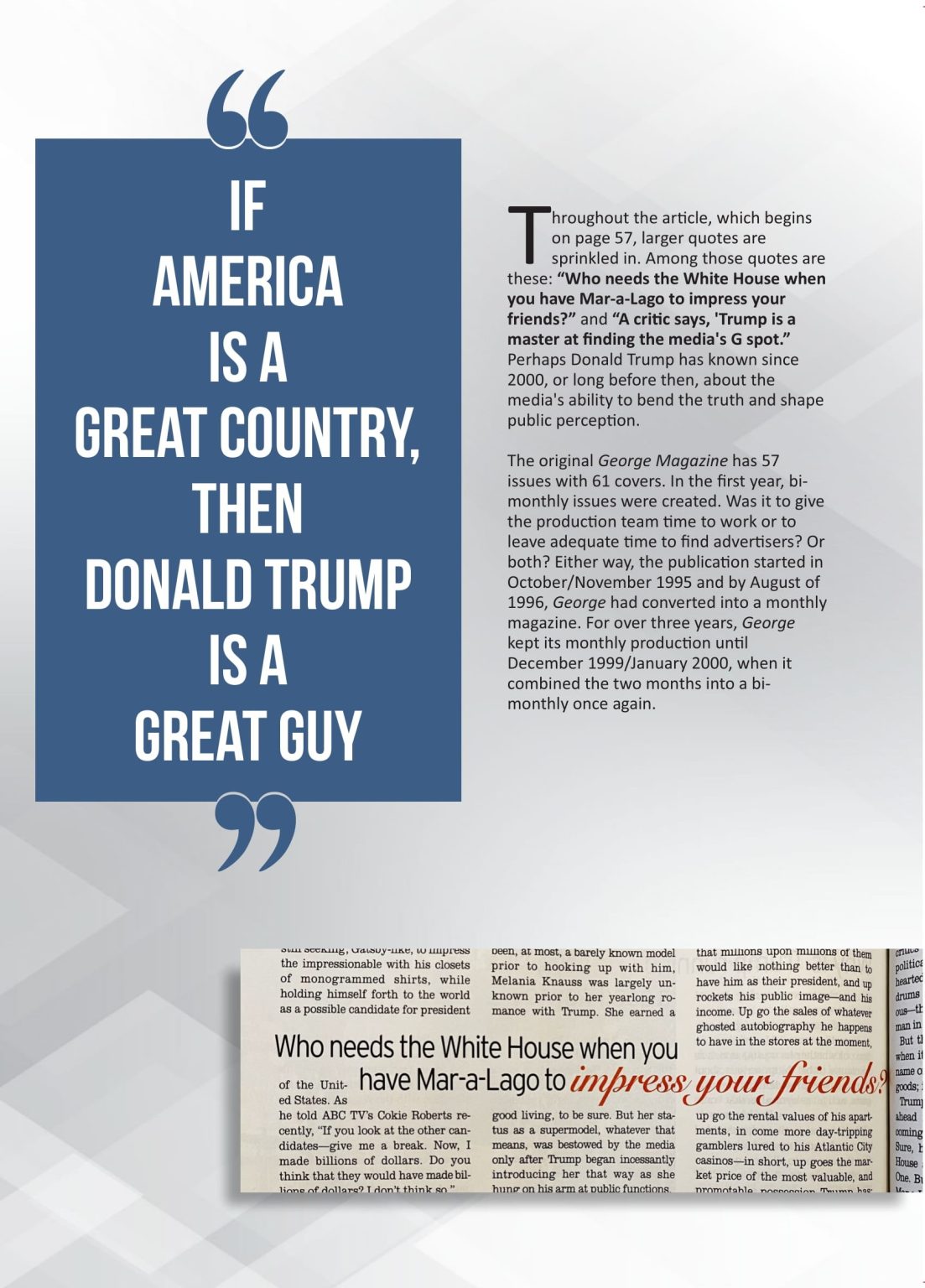 The GEORGE Vault – The Trump Issue | George Magazine
