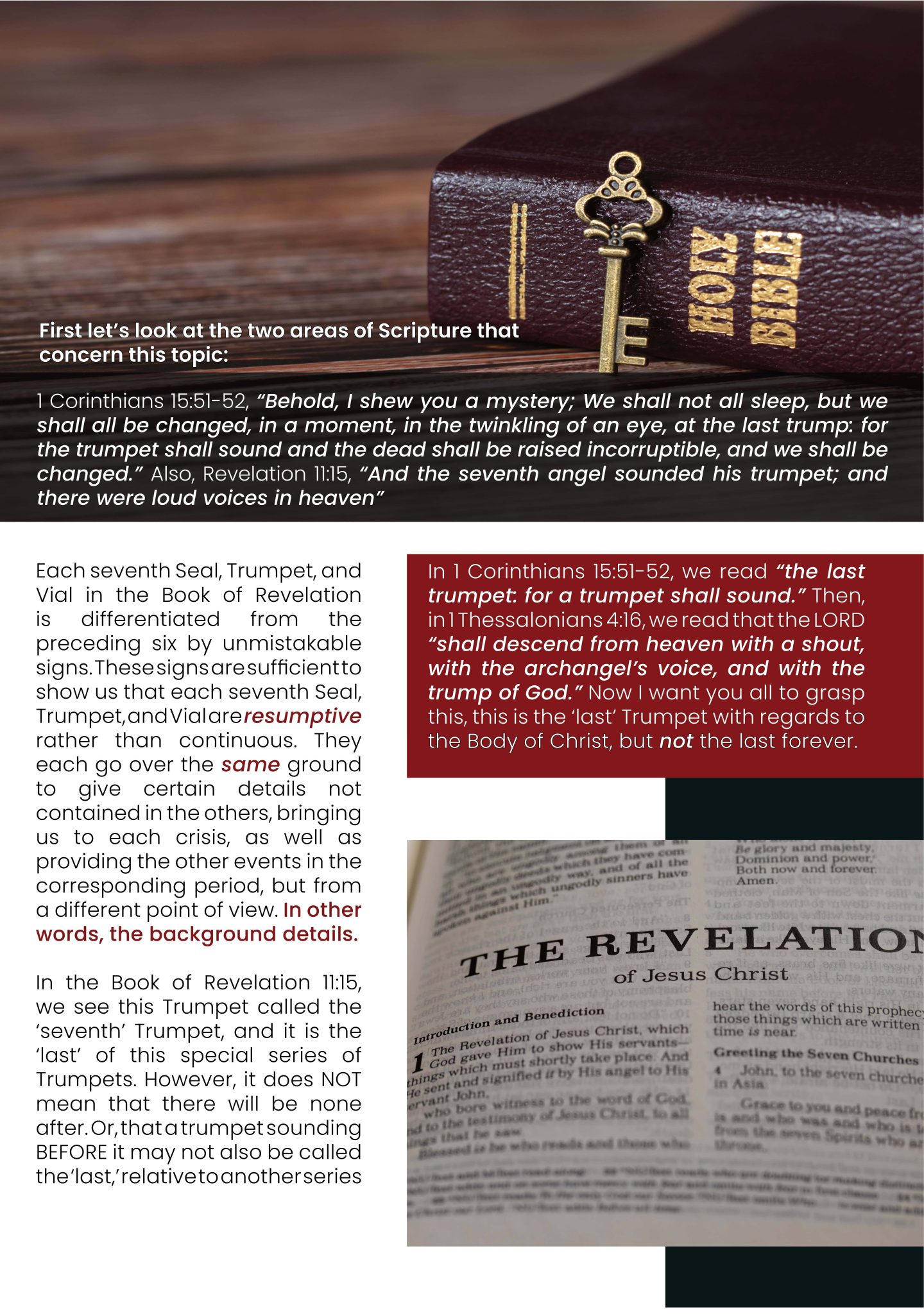 The Last Trump-Is There More Than One? 1 Cor. 15 & Rev. 11 Compared ...