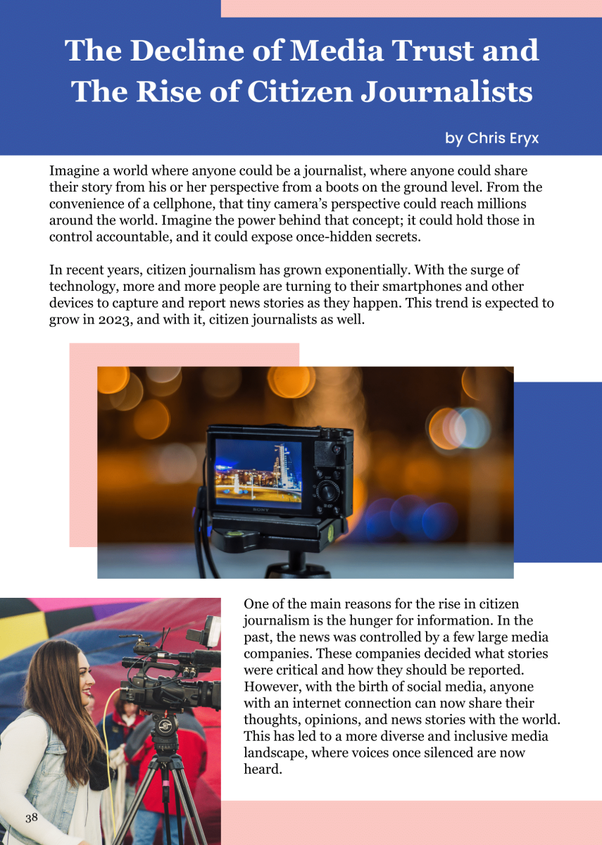 The Decline of Media Trust and The Rise of Citizen Journalists | George ...