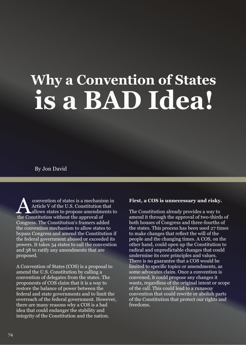 Why a Convention of States is a Bad Idea | george magazine