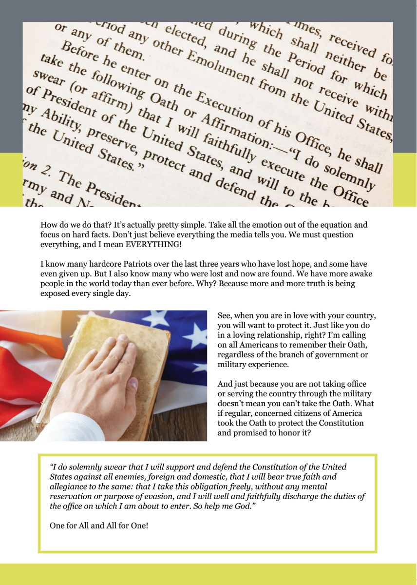 Patriots, Remember Your Oath | George Magazine