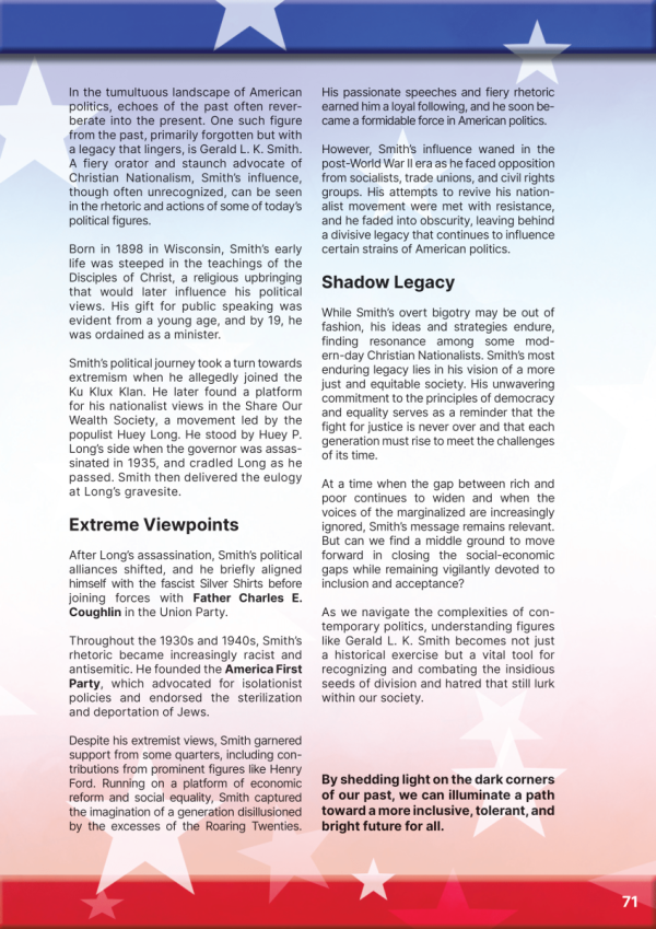 Gerald L.K. Smith and the Legacy of American Extremism