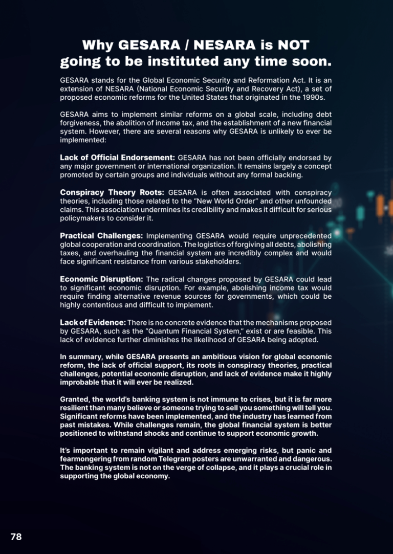 GESARA Nowhere in Sight: Why the World’s Banking System is Not Ready to ...