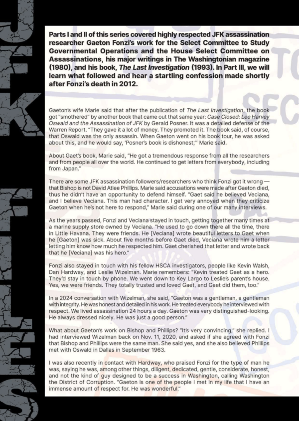 Gaeton Fonzi – JFK and the Rest of the Story, part 3 | George Magazine