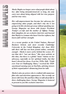 George Interview: Marla Maples – “Who Gets Her Vote” | George Magazine