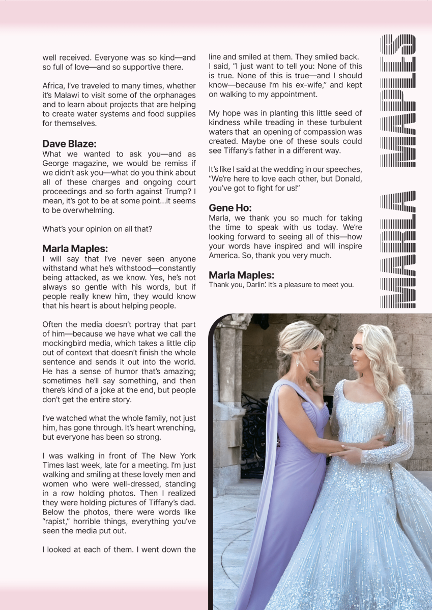 George Interview: Marla Maples – “Who Gets Her Vote” | George Magazine